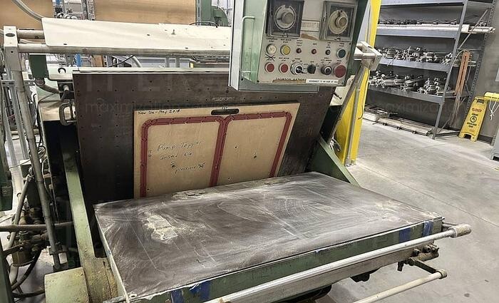 100 TON THOMSON-NATIONAL "28X41" CLAMSHELL DIE CUTTING & CREASING PRESS ...