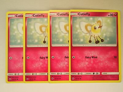 4x Cutiefly 95/147 - Burning Shadows - Common - Pokemon Card TCG | eBay