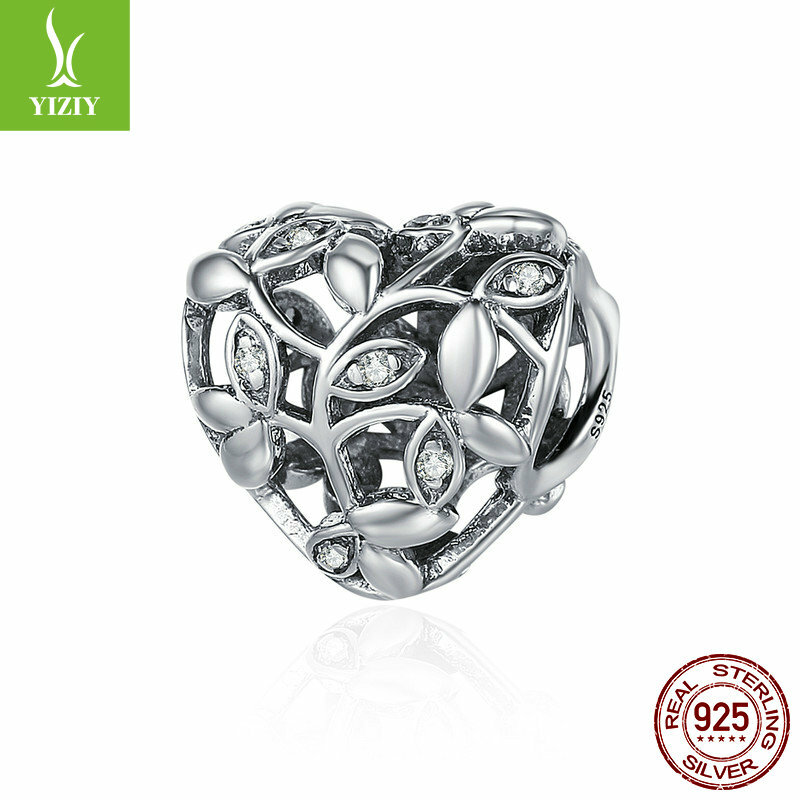 Real 925 Silver CZ CZ Charm Beads Fit 925 sterling Original charm ...