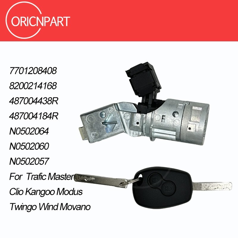 7701208408 Ignition Switch Starter Lock Barrel For Renault Kangoo Modus ...