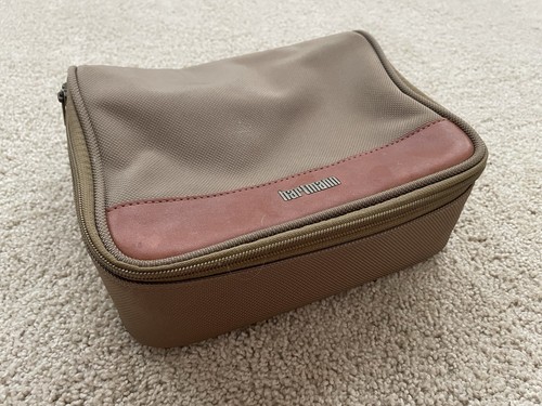 Rare Hartmann Ballistic Nylon Belting Leather Tan Toiletry Bag Dopp Kit ...