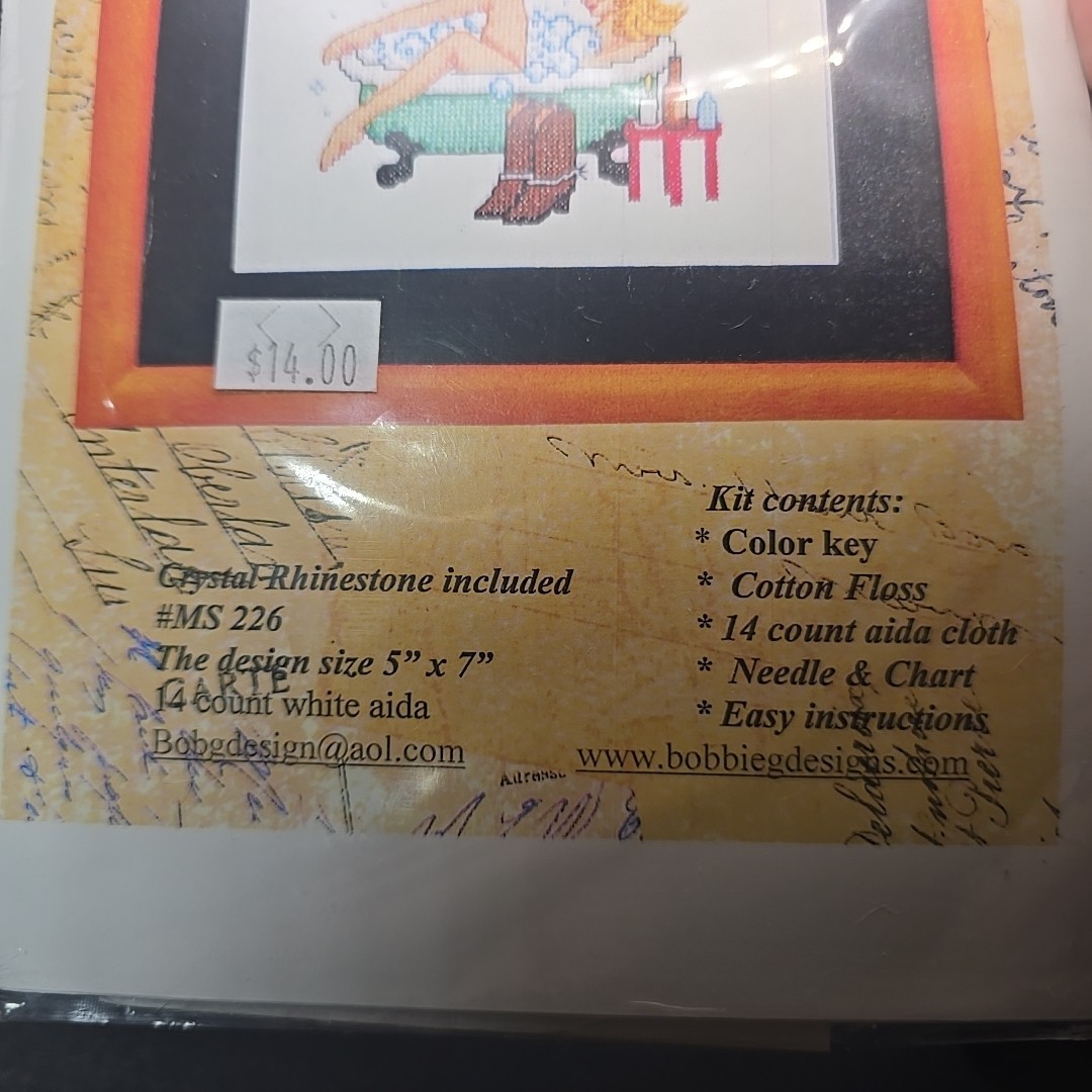 A Cowgirls Bath Counted Cross Stitch By Bobbie G. Designs Complete ...