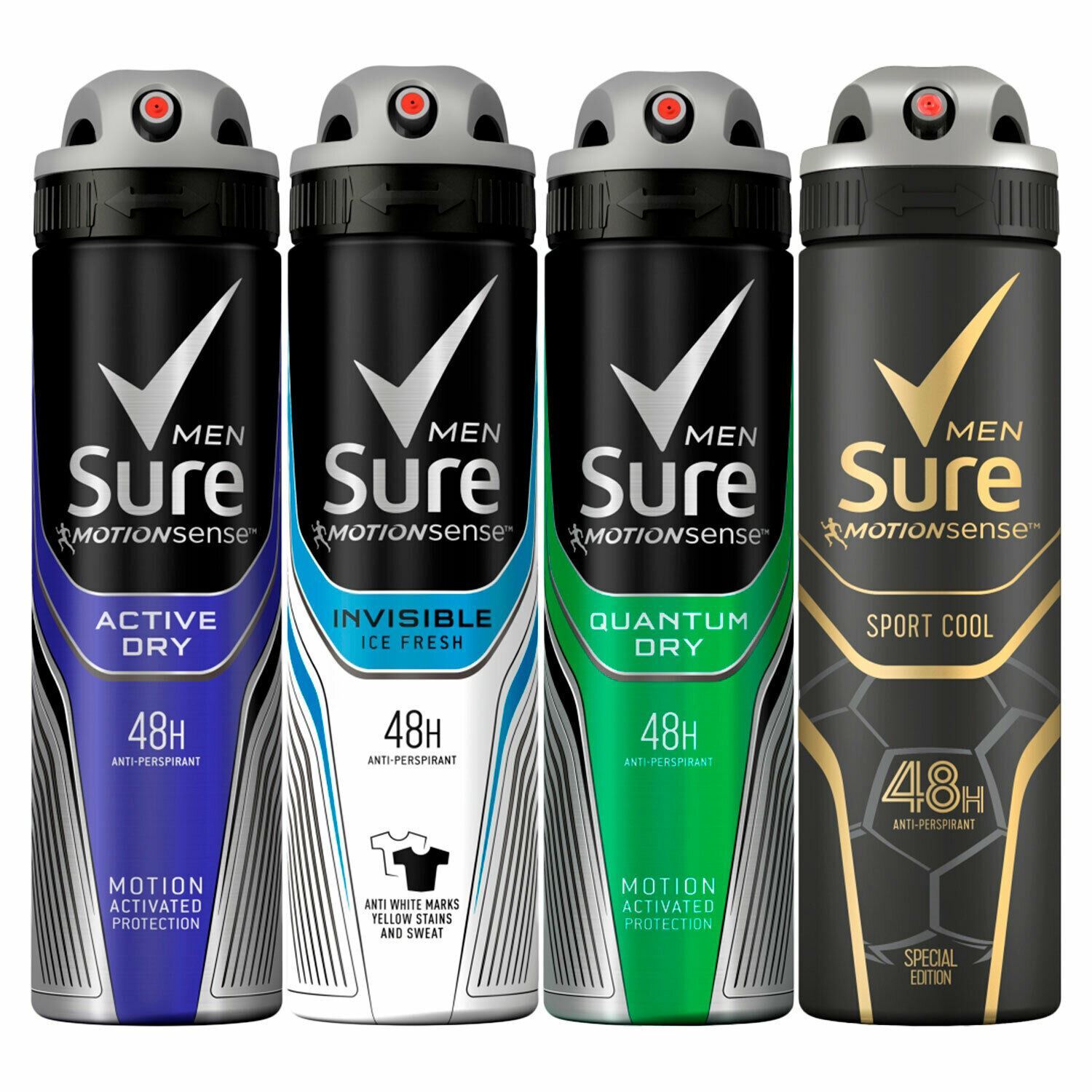 Sure Alcohol Free Men Motion Sense Body Spray Deodorant, 150/250ml 3,6 ...