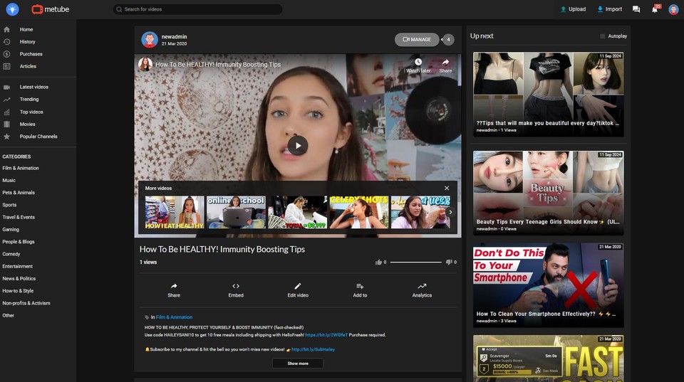 Videos Sharing Website, You Tube Clone + Free Hosting | eBay