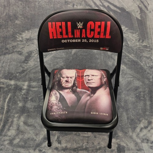 2015 WWE Hell in a Cell folding Chair Undertaker Vs Brock Lesnar ...