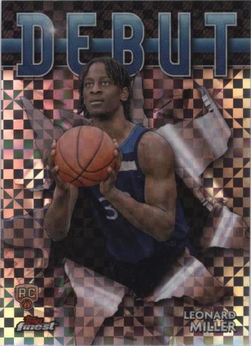 2023-24 Topps Finest - Debut Leonard Miller #D-19 Checkerboard ...