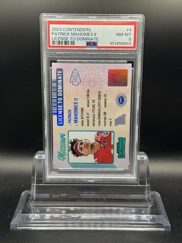 2023 CONTENDERS PATRICK MAHOMES II LICENSE TO DOMINATE CASE HIT #4 PSA ...