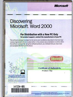 Discovering Microsoft Word 2000 (PC) Microsoft Office Software Sealed w ...
