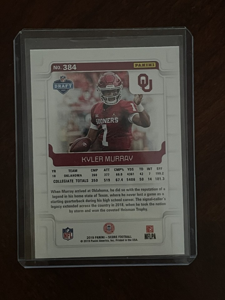 2019 Score - #384 Kyler Murray Rookie Card | eBay