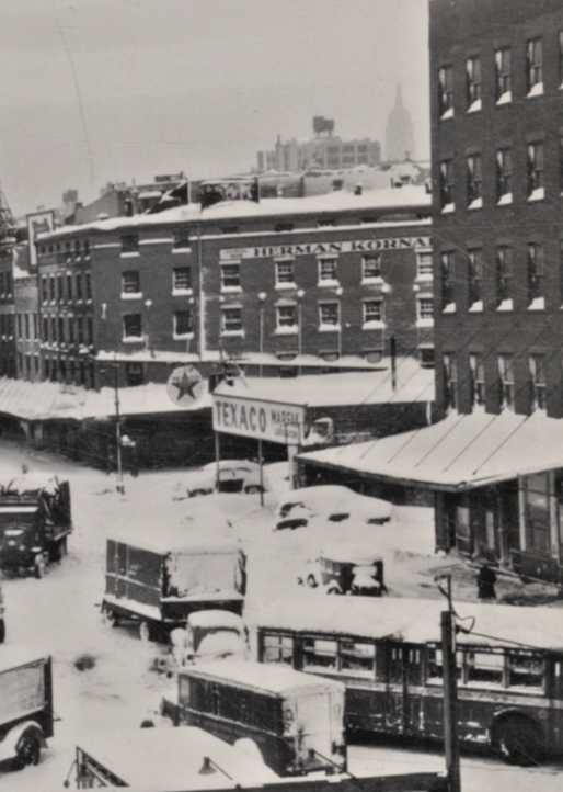 Vintage 1940s NYC Blizzard Aftermath Stranded Trucks Empire State Bldg ...