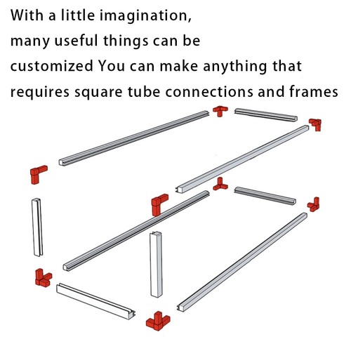 Square Tube Plastic Profiles Fitting Corner Connector Racking Fastener ...