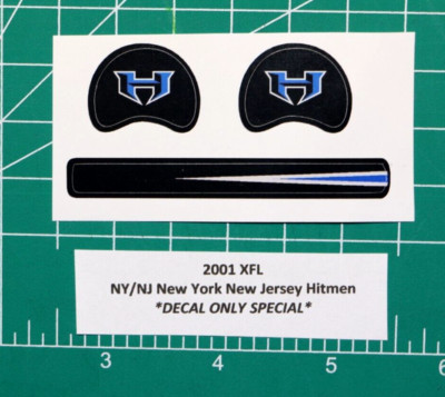 2001 XFL NY / NJ Hitmen Diecut *DECAL SHEET ONLY* Football Gumball ...