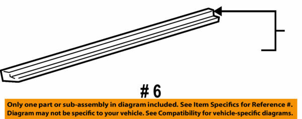 68173-60060 Toyota Weatherstrip, rear door glass, inner rh 6817360060 ...