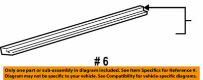 68173-60060 Toyota Weatherstrip, rear door glass, inner rh 6817360060 ...