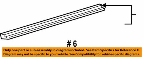 68173-60060 Toyota Weatherstrip, rear door glass, inner rh 6817360060 ...