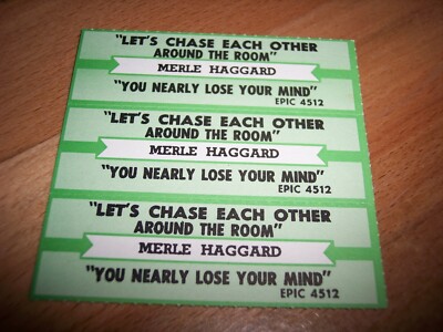 3 Merle Haggard Let's Chase Each Other / You Nearly Lose Jukebox Title ...