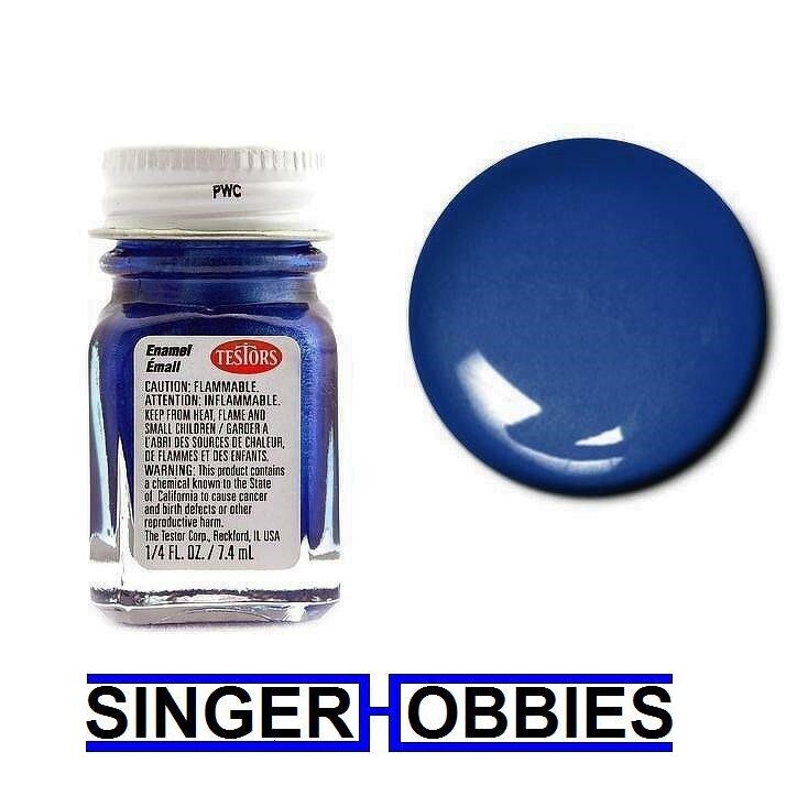 Testors 1109TT Enamel 1/4 oz Blue Metallic Paint NEW SEALED TES1109TT ...