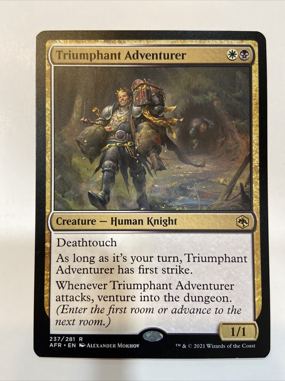 TRIUMPHANT ADVENTURER x1 ~mtg NM-M Adventures in The Forgotten Realms ...