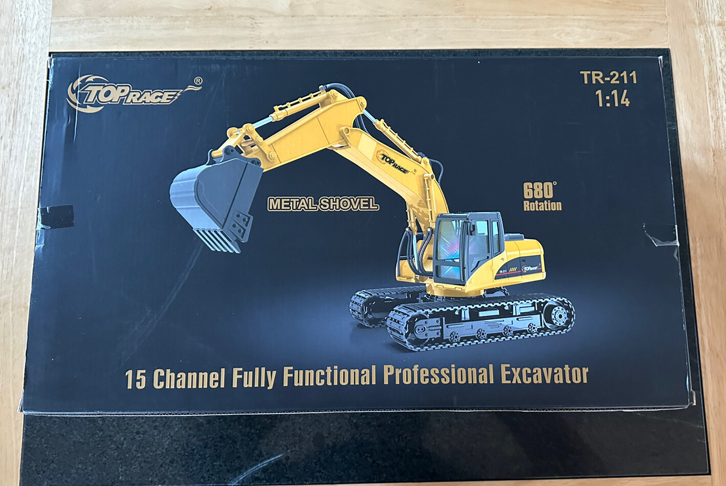 Top Race TR-211 1:14 15 Channel Professional RC Excavator Construction ...