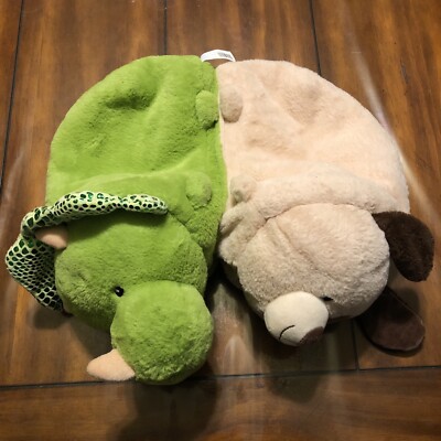 Hug Me Dinosaur & Dog Reversible Flip Stuffed Animal 16” Safari ...