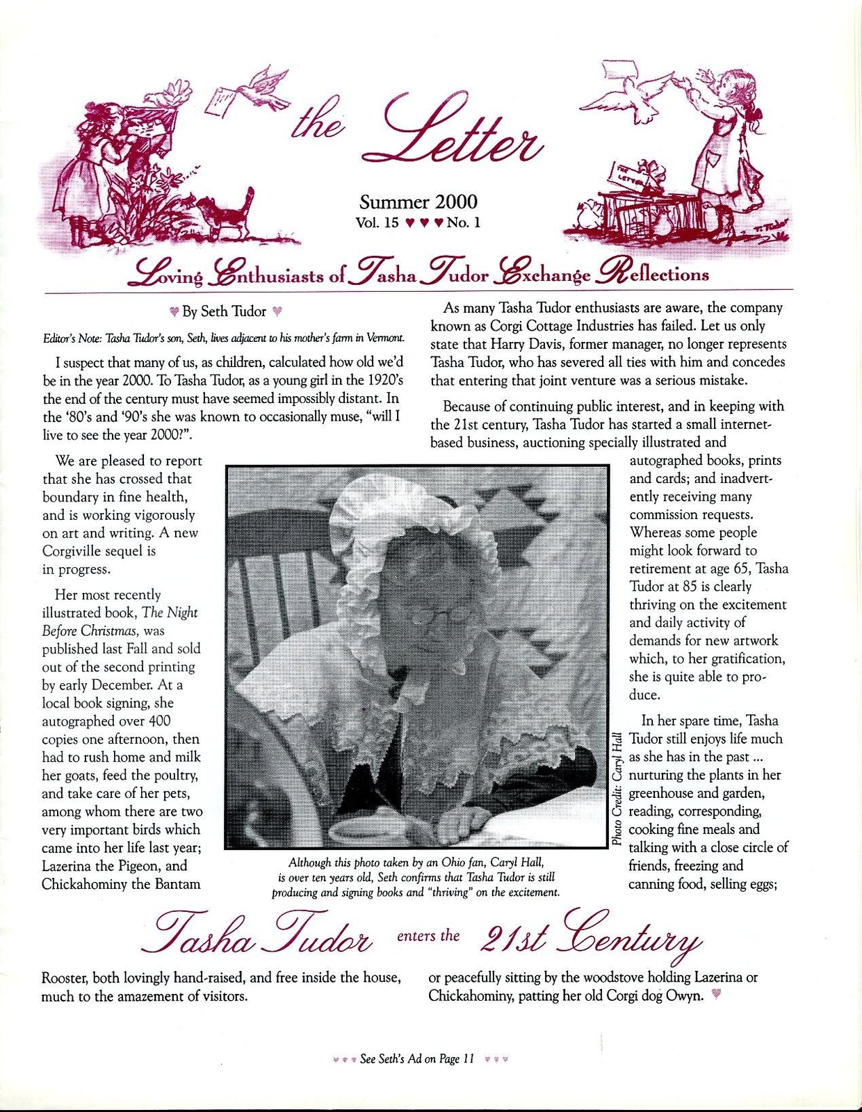 Elaine Hollabaugh / The LETTER 151 Summer 2000 Tasha Tudor photographs ...