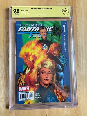 ULTIMATE FANTASTIC FOUR #1 CBCS 9.8! SIGNATURE ADAM KUBERT! BRYAN HITCH ...