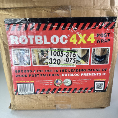 ROTBLOC 4X4 Fence Post Wrap 1 Case 160 Total Pieces Per Case Post ...