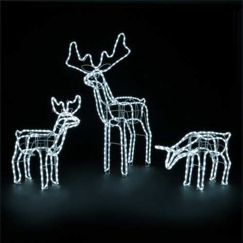 Reindeer Rope Light Outdoor Christmas Decoration 3D LED Xmas Garden ...