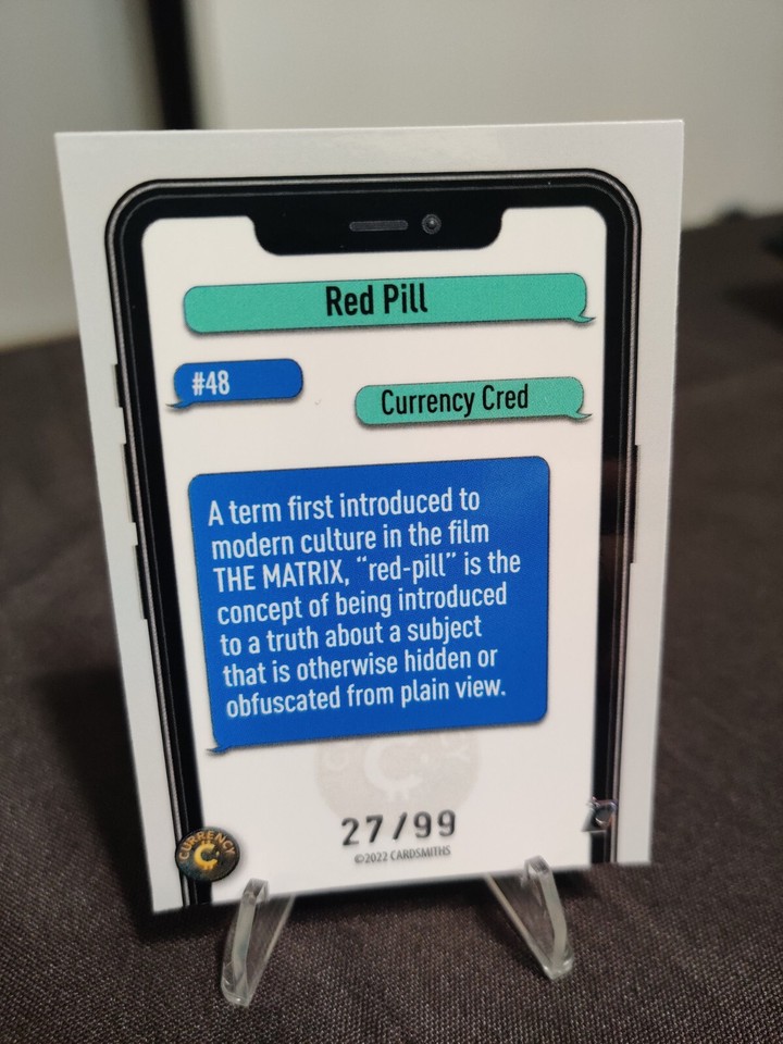2022 Cardsmiths Currency Series 1- #48 RED PILL EMERALD 27/99 Gem | eBay