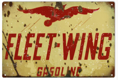 Vintage Style Metal Sign Fleet Wing Gasoline 12 x18 | eBay
