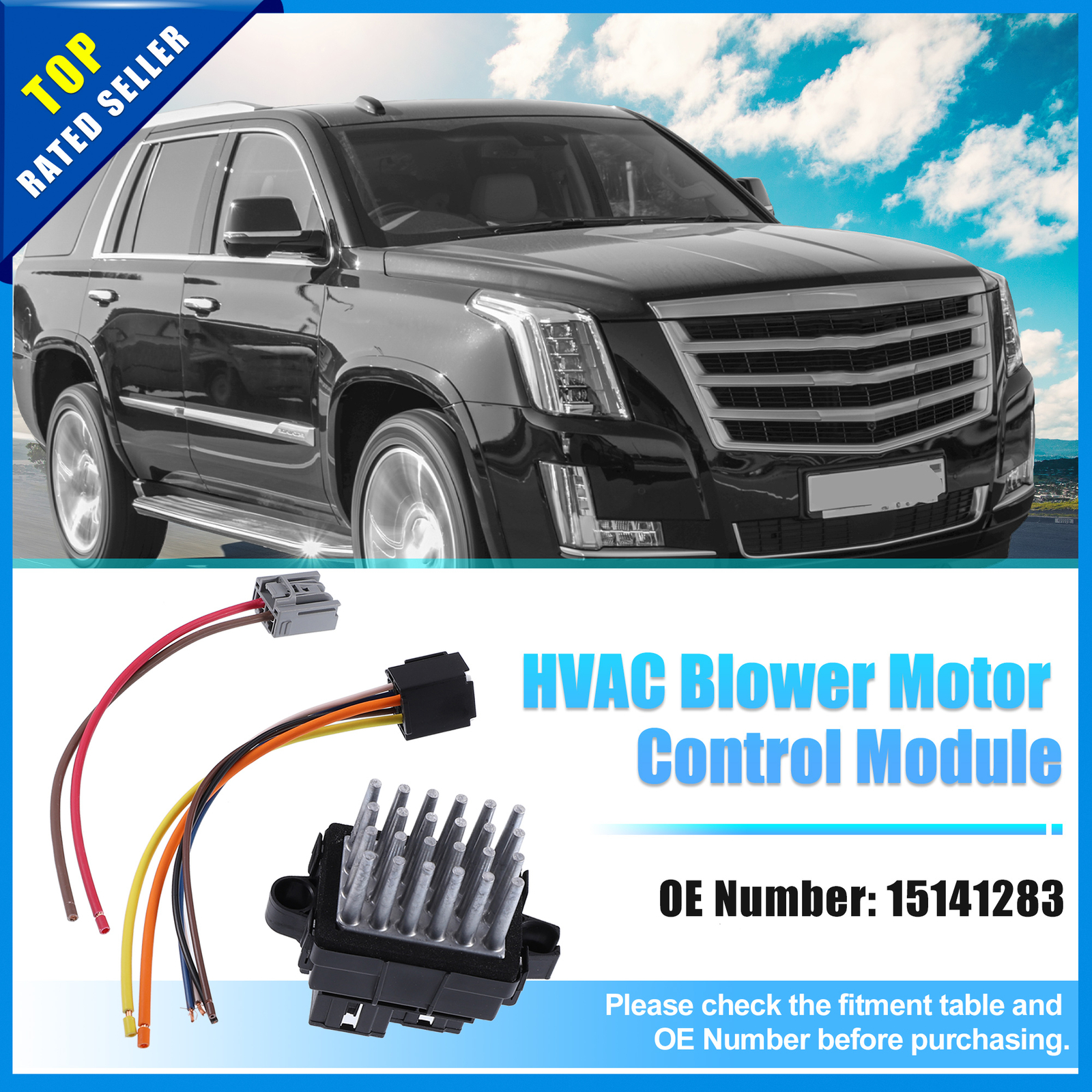 Pack of 1 for Cadillac Escalade 2007-2021 Blower Motor Resistor ...