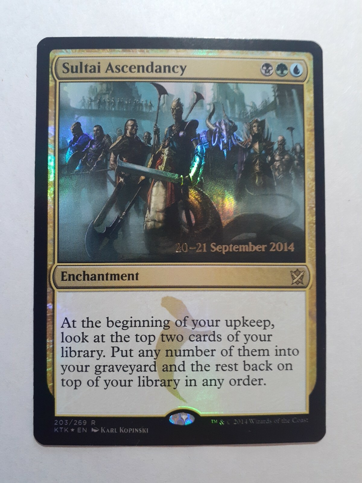 MTG Bling - Dated Pre-Release Foil - Sultai Ascendancy - Khans of ...