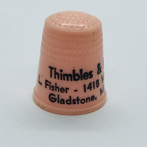 Vtg Personalized Plastic Thimble Collector L Fisher - Gladstone, MI | eBay