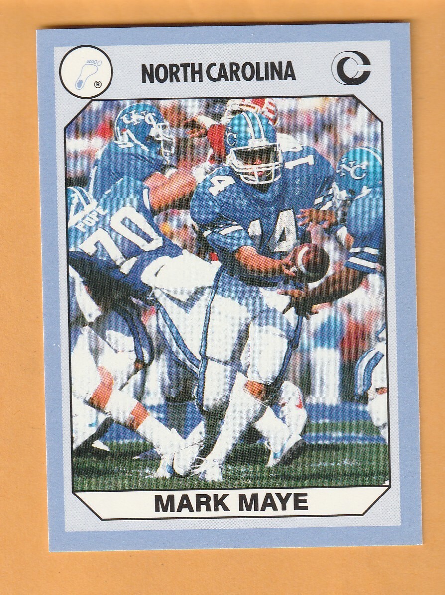 Mark Maye North Carolina Tar Heels 1990 card #92 Charlotte NC 11A | eBay