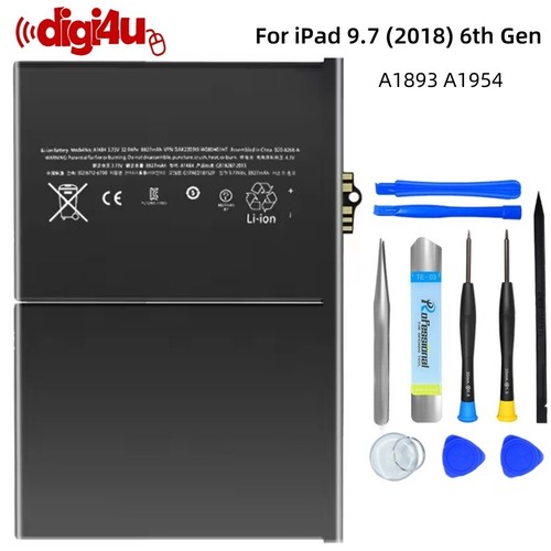 For iPad 9.7 (2018) 6th Gen A1893 A1954 Battery Replacement 8827mAh ...