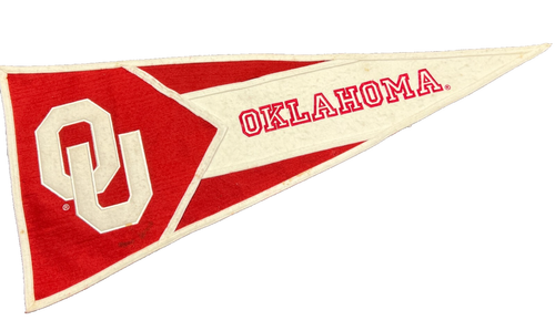 University of Oklahoma OU Sooners Pendant Banner 33" X 14" Red White | eBay