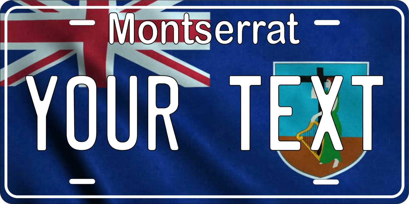 Montserrat Flag Wave License Plate Personalized Car Bike Motorcycle | eBay