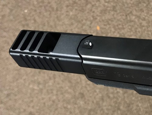 Muzzle Brake Compensator 1/2x28 TPI, For 9 mm Glock, Black Hard ...