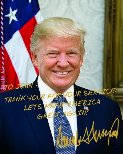 PERSONALIZED PRESIDENT DONALD TRUMP "THANK YOU FOR YOUR SERVICE" 8X10 ...