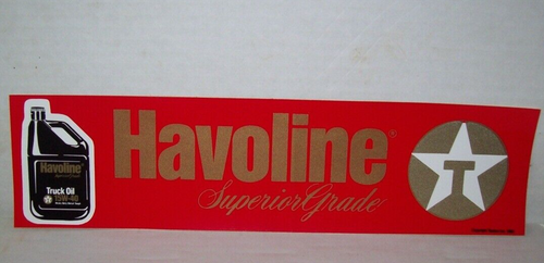 HAVOLINE OIL 1989 TEAM RACING 3X12 BUMPER STICKER DECAL | eBay