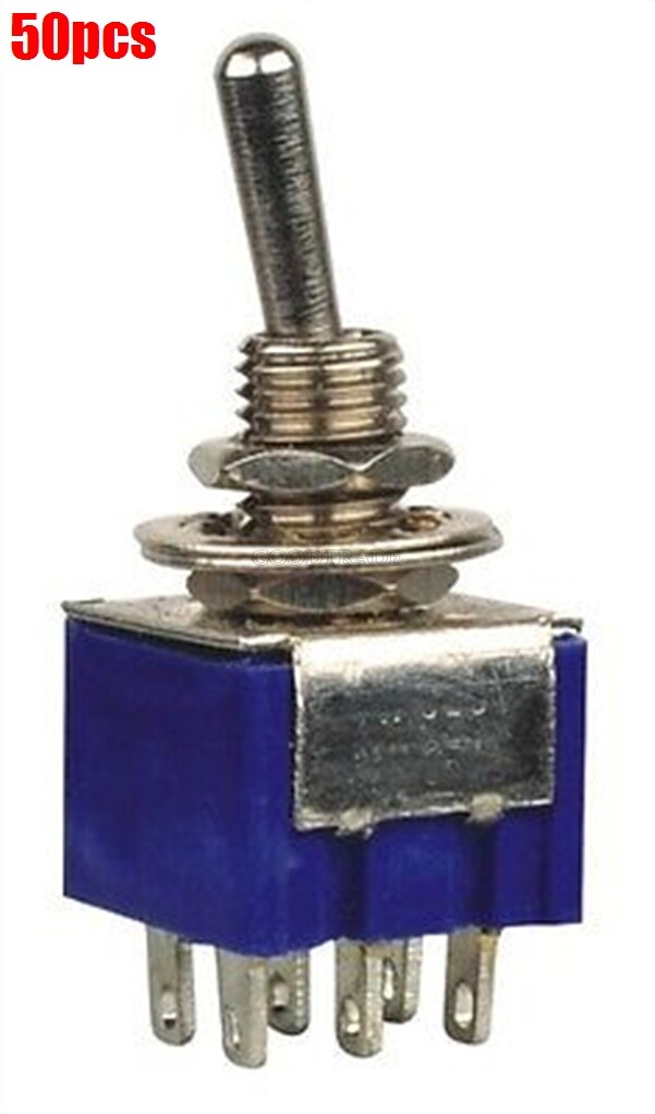50Pcs 6-Pin Dpdt On-Off-On Toggle Switch 6A 125Vac tn | eBay