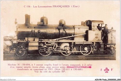 AJXP8-0745 - TRAIN - DIE FRANZÖSISCHEN LOKOMOTIVEN - Maschine N 130-604 ...