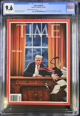🔥 Time Magazine February 10 2025 - Donald Trump He's Back CGC 9.6 ...