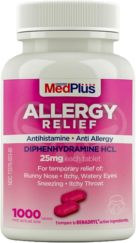 Medplus Allergy Relief - 1000 Tablets Diphenhydramine Hcl 25mg ...