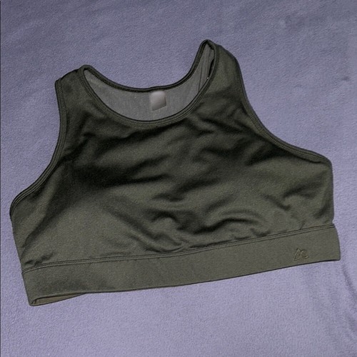 Alpine XL olive green super soft sports bra racerback mesh thicker | eBay