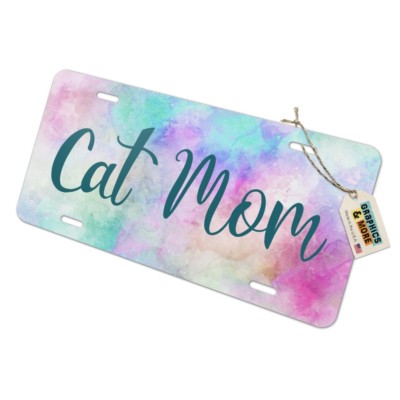 Cat Mom Colorful Novelty Metal Vanity Tag License Plate | eBay