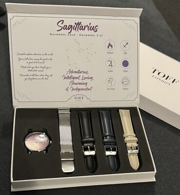 Toff London Sagittarius Star Sign Gift Set for Women, Four Strap ...