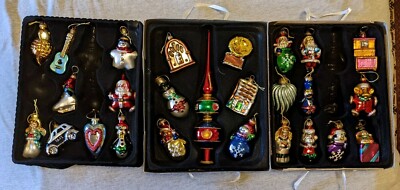26 Thomas Pacconi Classics Collection Blown Glass Ornaments 1900-2000 ...