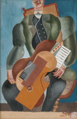 Cellist Cubist Avant-Garde Art Print by Jean Pougny 1919 to Frame Gift ...