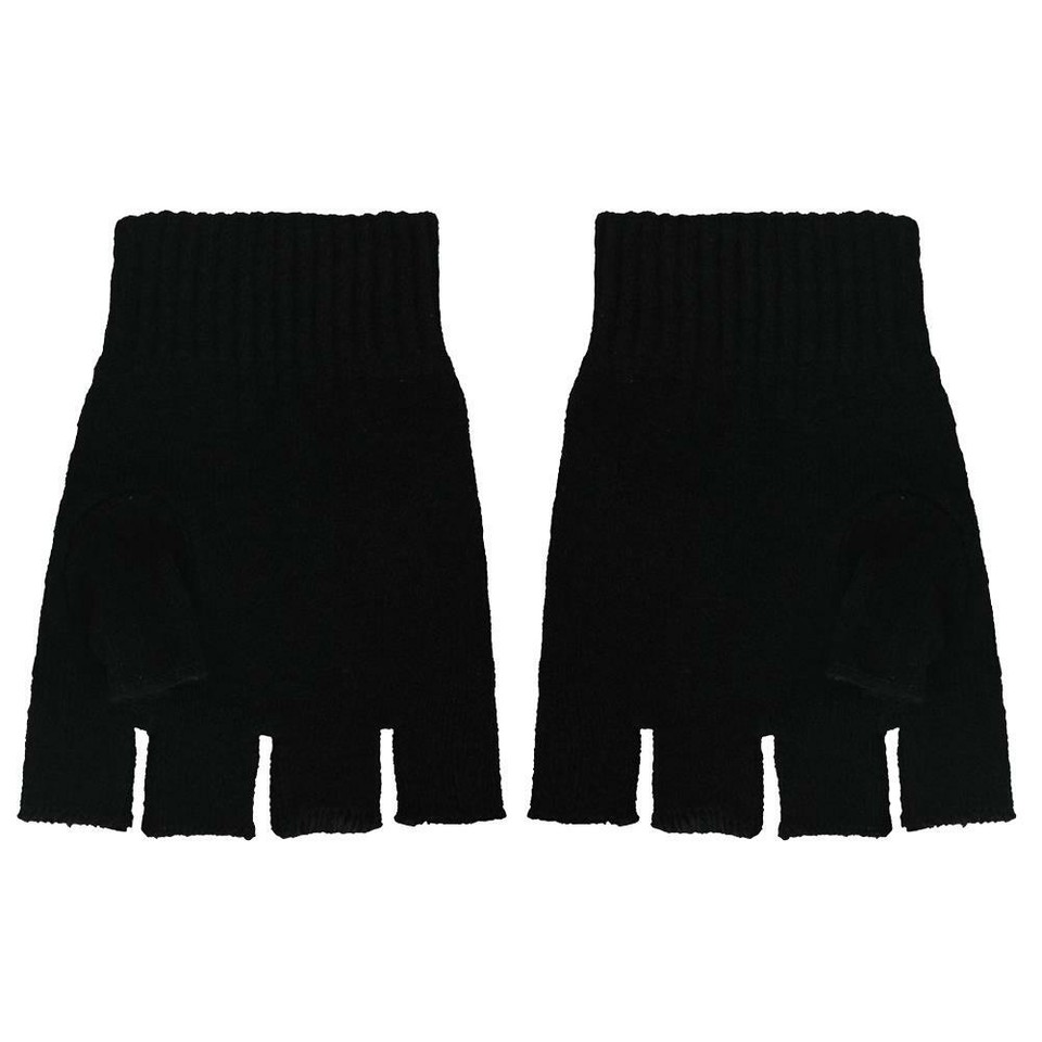 Purple Skeleton Bones Knit Fingerless Gloves Hand Warmer Cold Weather ...